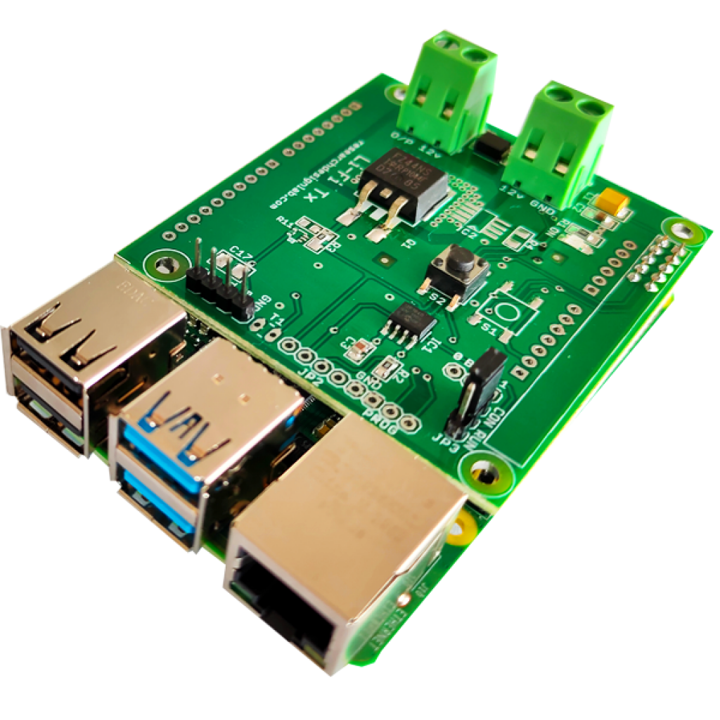 LiFi Visible Light Communication Compatible for Raspberry Pi