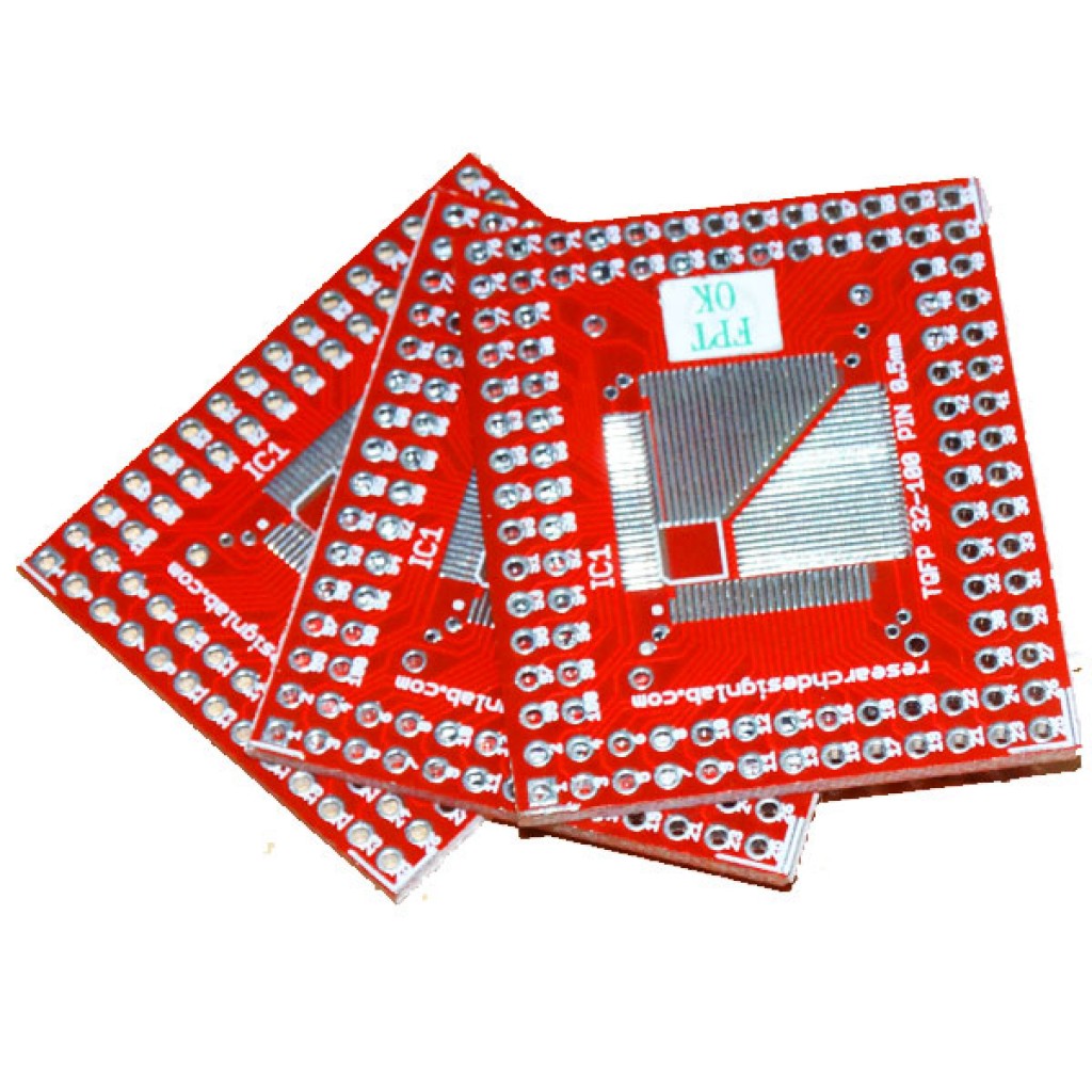 3Pcs TQFP 32-100 Pin Switch over DIP Double-sided Pinboard