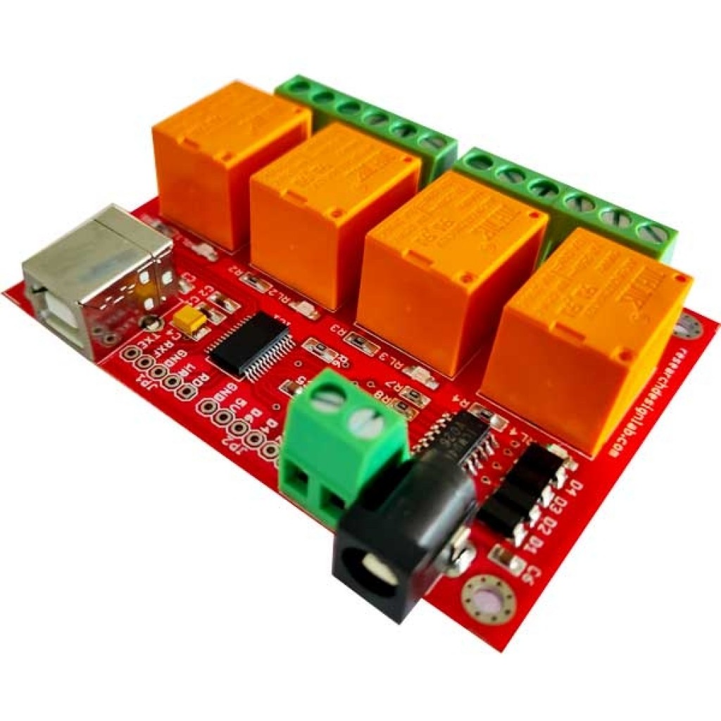 USB 4 Channel Relay Board